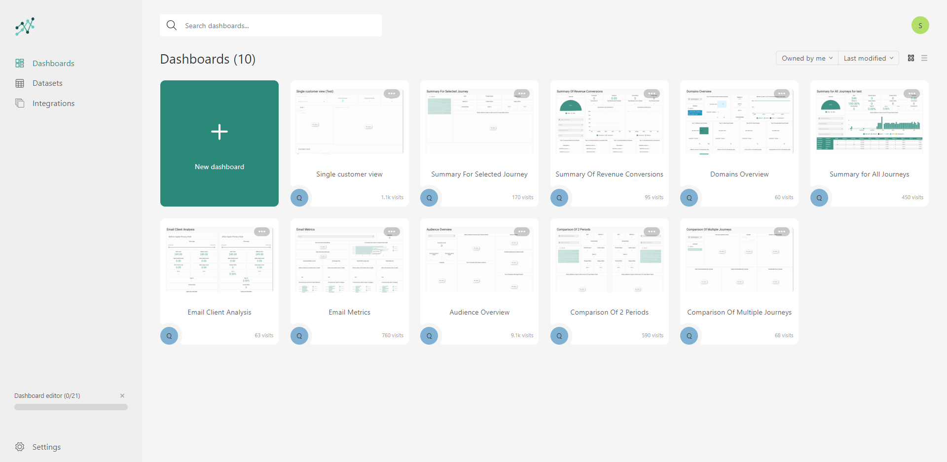 Engage Data Studio - Interface